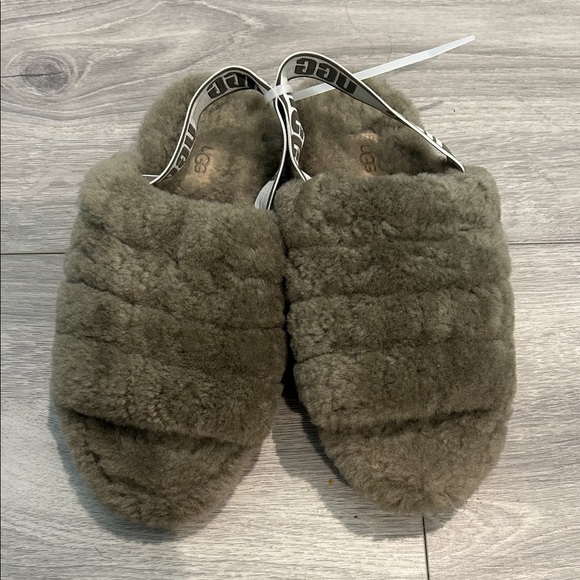 UGG | Shoes | Ugg Plush Slippers In Olive Green New | Poshmark